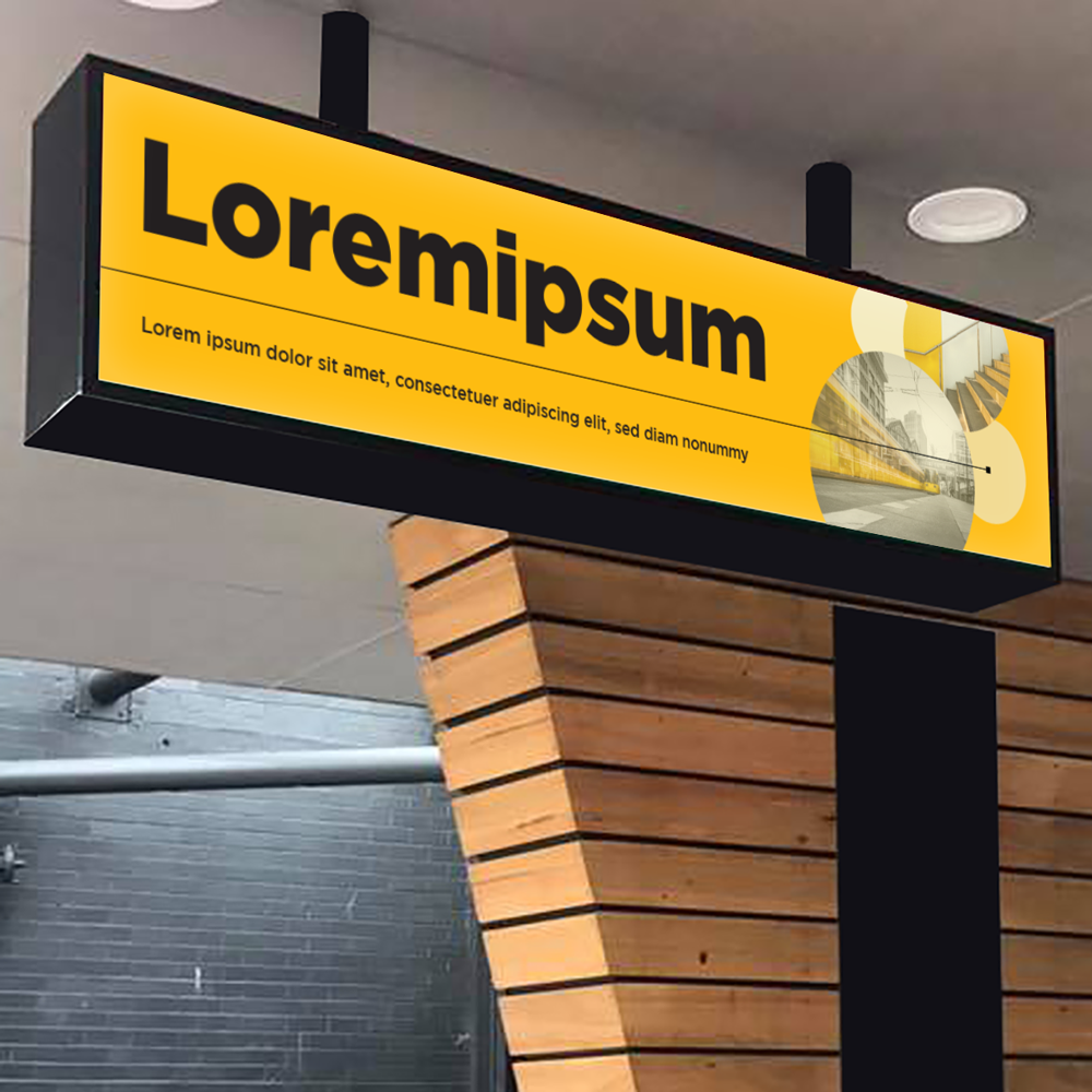 S Series Exterior Suspended Lightbox – One Display